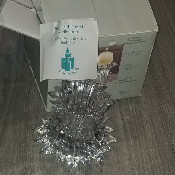 PartyLite | Accents | Partylite 24 Lead Crystal Candle Holder Eeuc ...
